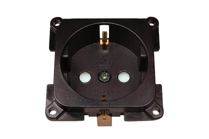 C-Line socket 230V brown