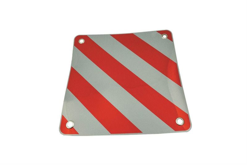 Flexible rear warning sign