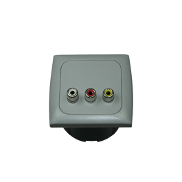 C-LINE SOCKET AUDIO/VIDEO + COVERFRAME + ISOBOX GREY, Formerly art. 4102222